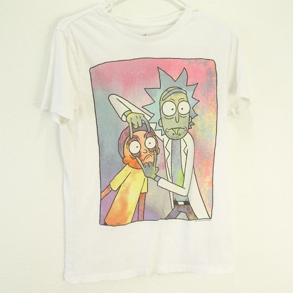 Rick And Morty | Tops | Rick And Morty White Tee Xs | Poshmark